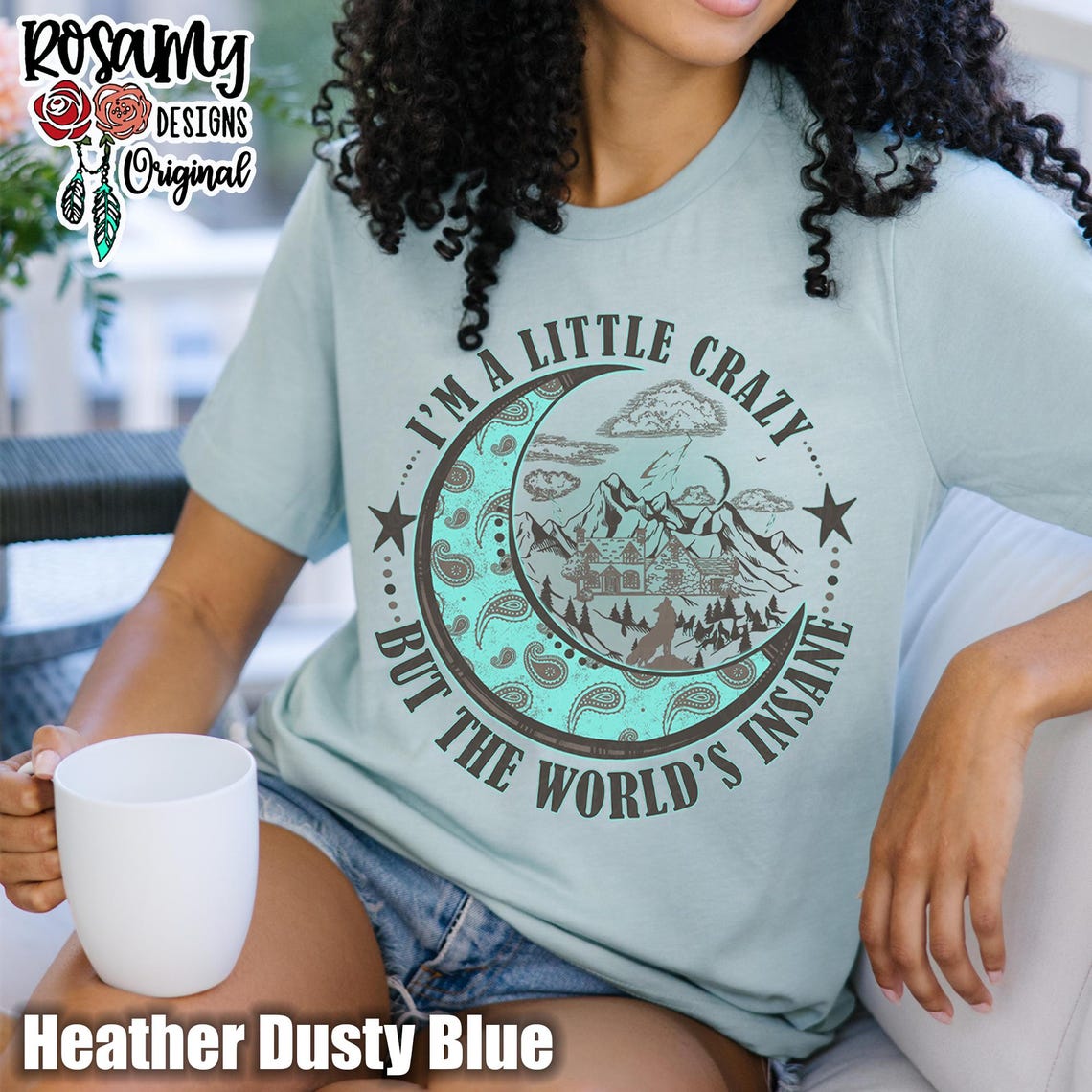 I'm A Little Crazy Tee, World's Insane, Turquoise, Bella Canvas Tee ...