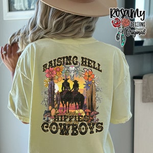 Raising Hell With the Hippies and the Cowboys PNG, Digital Download ...