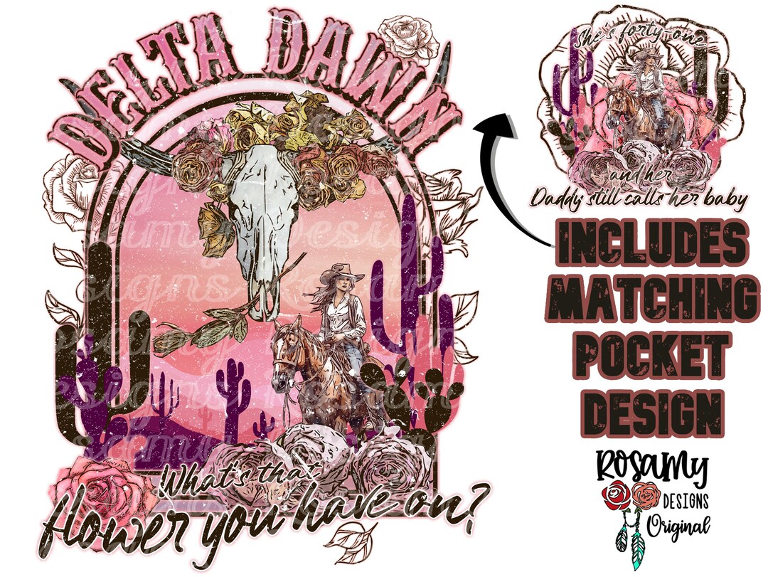 Delta Dawn PNG, Pocket Set, Sublimation PNG, Design Download ...
