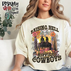 Raising Hell With the Hippies and the Cowboys PNG, Digital Download ...