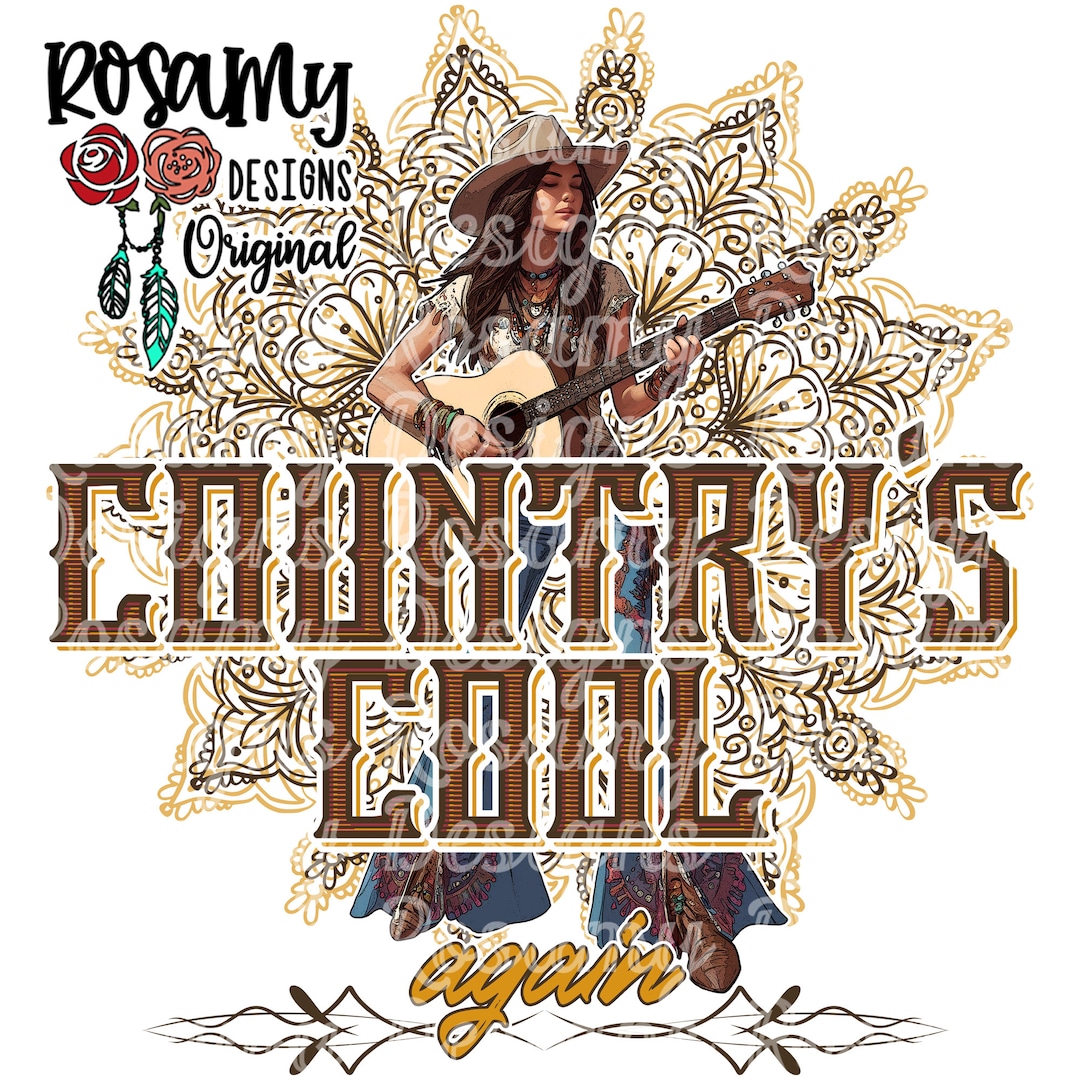 Country's Cool Again PNG, 2 Files, Pocket Design, Bundle, Design ...