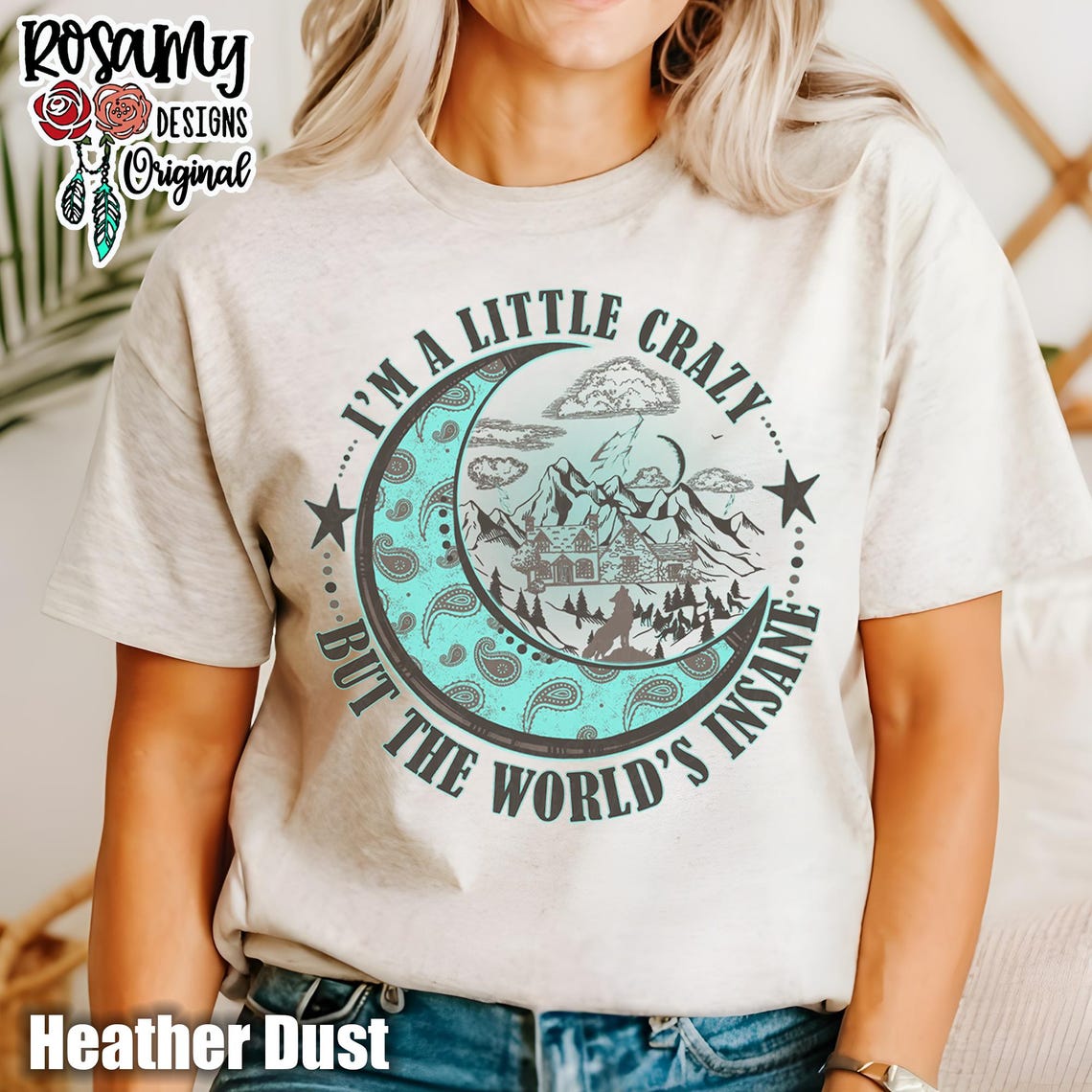 I'm A Little Crazy Tee, World's Insane, Turquoise, Bella Canvas Tee ...