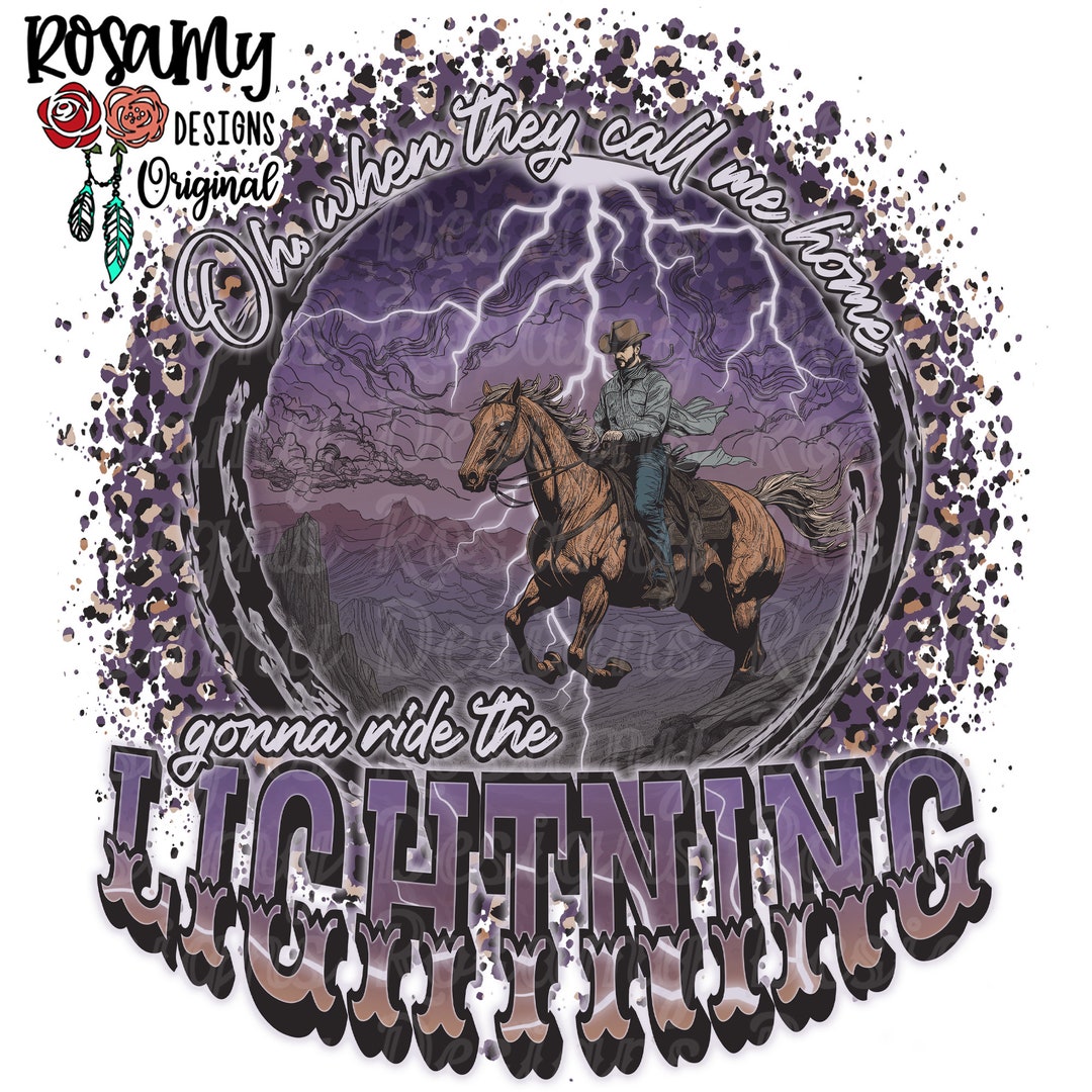Gonna Ride the Lightning PNG, Sublimation PNG, Design Download ...