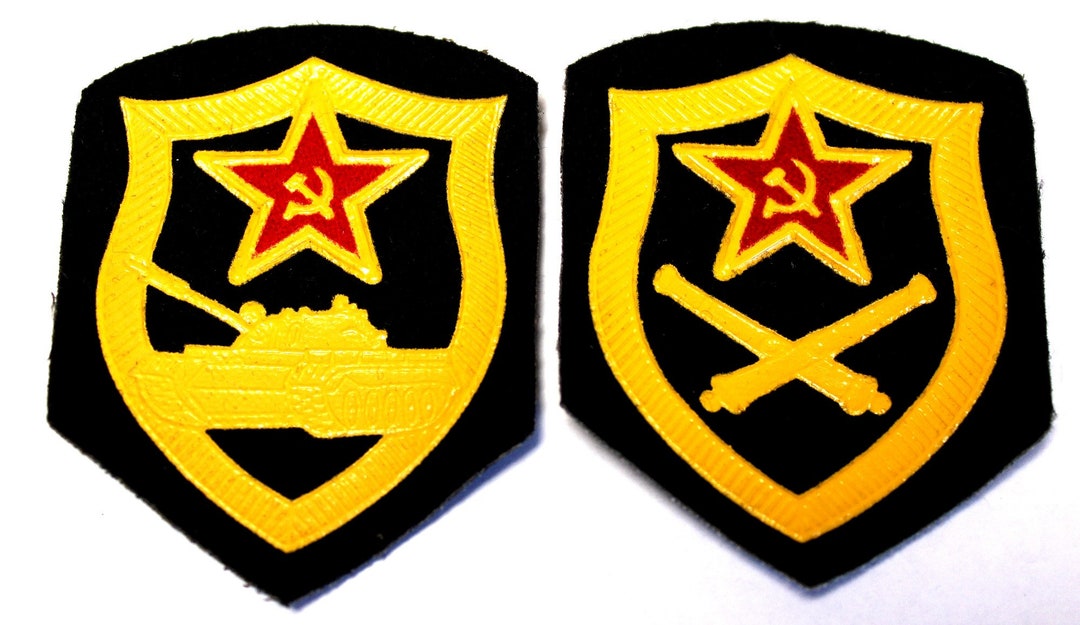Vintage 1980s Soviet Army Sleeve Patches: Armor & Artillery Set - Etsy