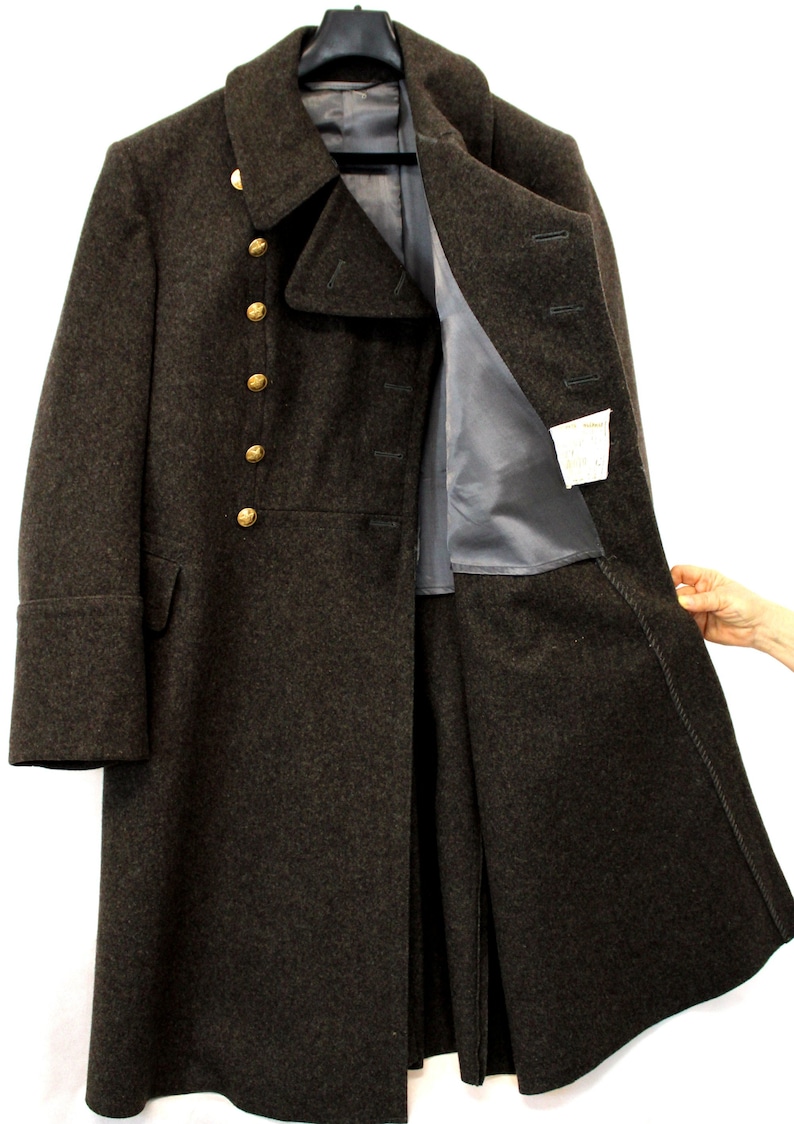 Vintage Soviet USSR Russian Military Army Officer Service Wool Long ...