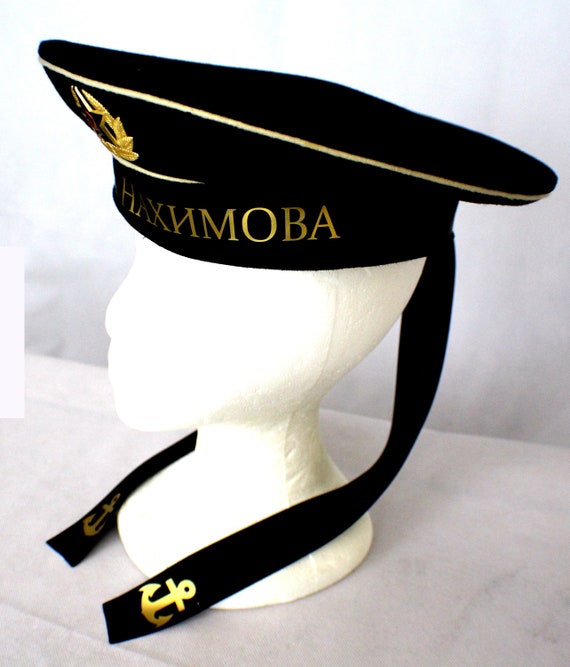 Original Vintage 1980th Soviet USSR Navy Parade Hat i… - Gem