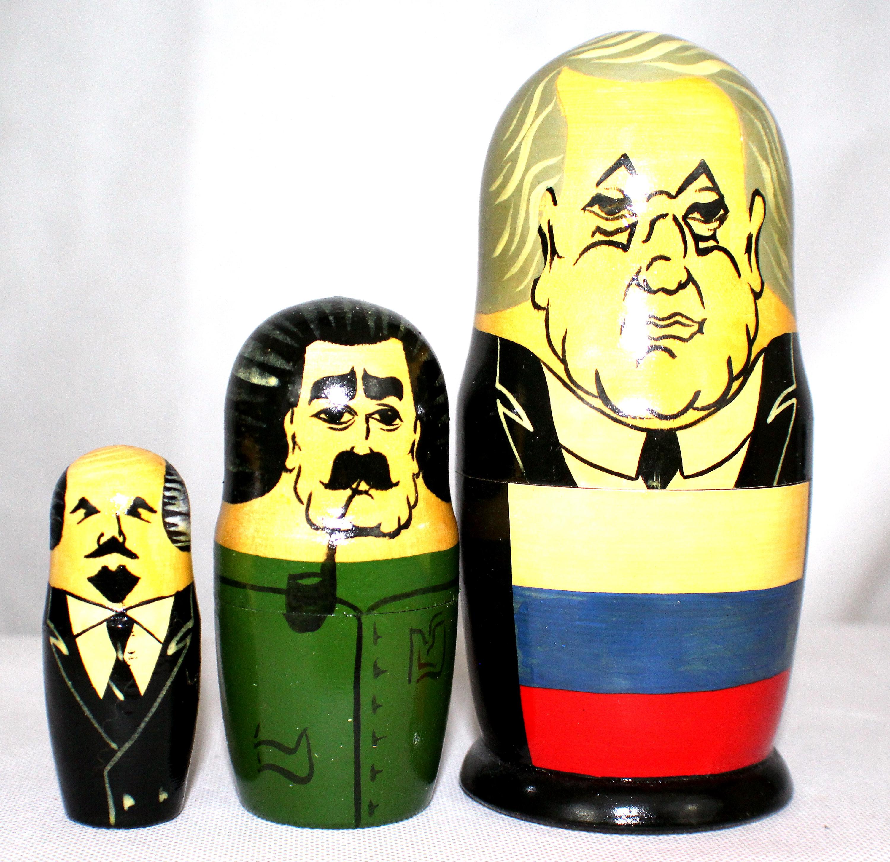 Nesting Doll Matrioshka Russian Soviet Leaders Gorbachev Yeltsin Stalin ...
