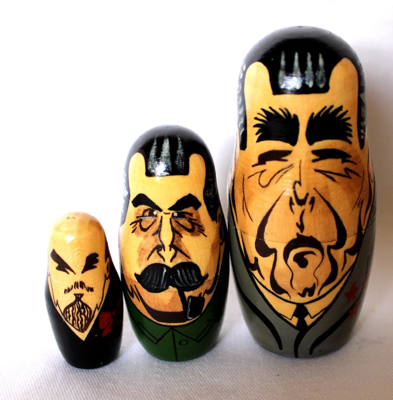 Nesting Doll Matrioshka Russian Soviet Leaders Gorbachev Yeltsin Stalin ...