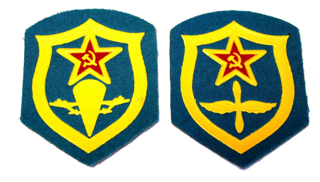 ORIGINAL Vintage 1980th Soviet USSR Military Set of 2 Sleeve Patches ...