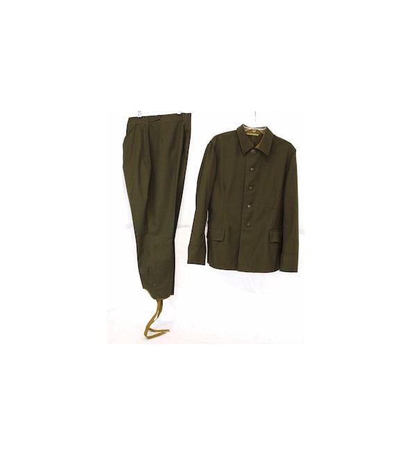 Vintage Authentic Soviet Army Soldier Field Uniform T… - Gem