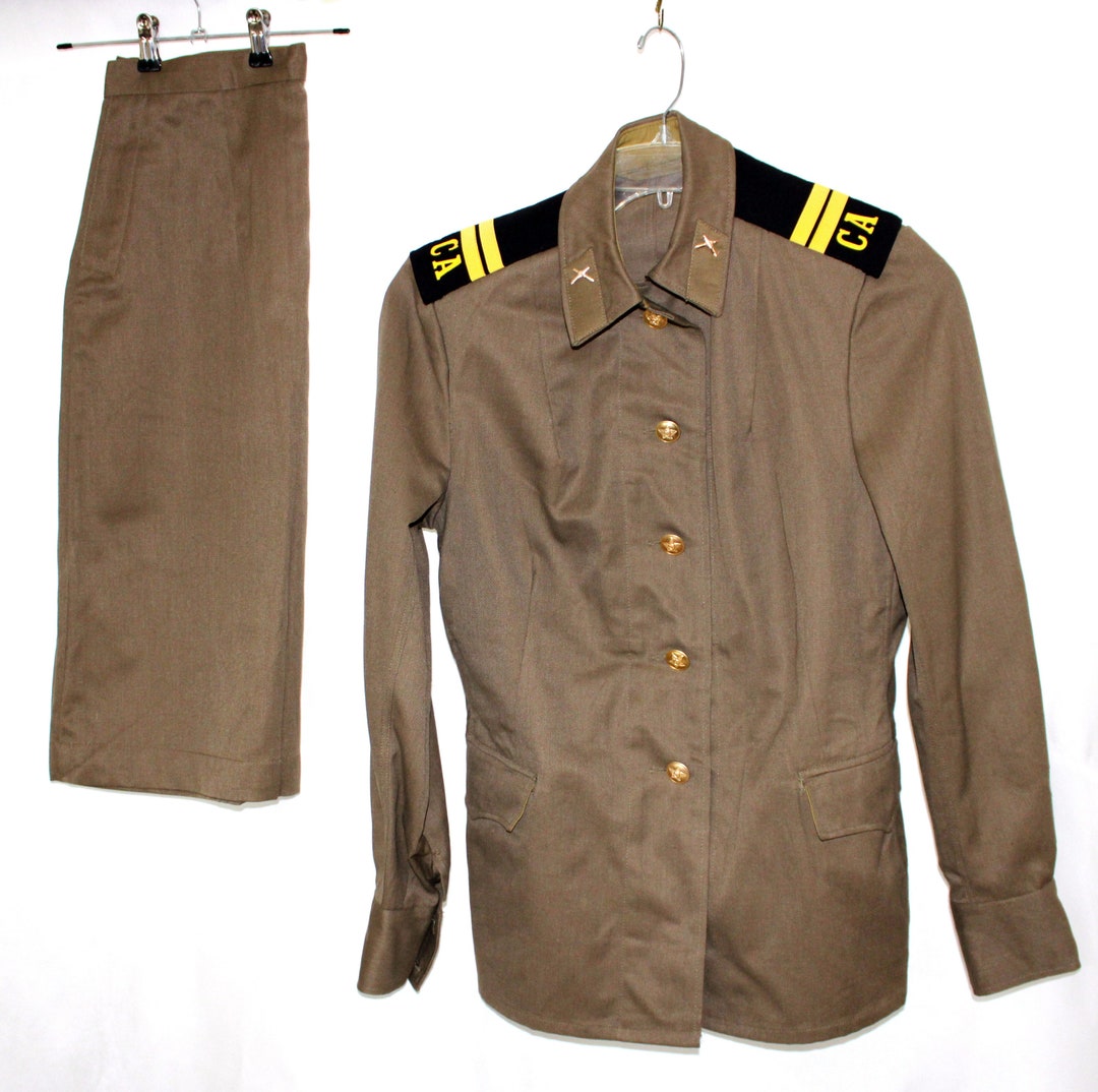 Authentic 1990 Vintage Soviet Artillery Female Sergeant Summer Service ...