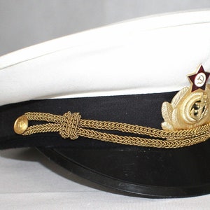 Vintage 1980s Soviet Navy Officer Visor Cap, USSR Size 57 #64 - Etsy