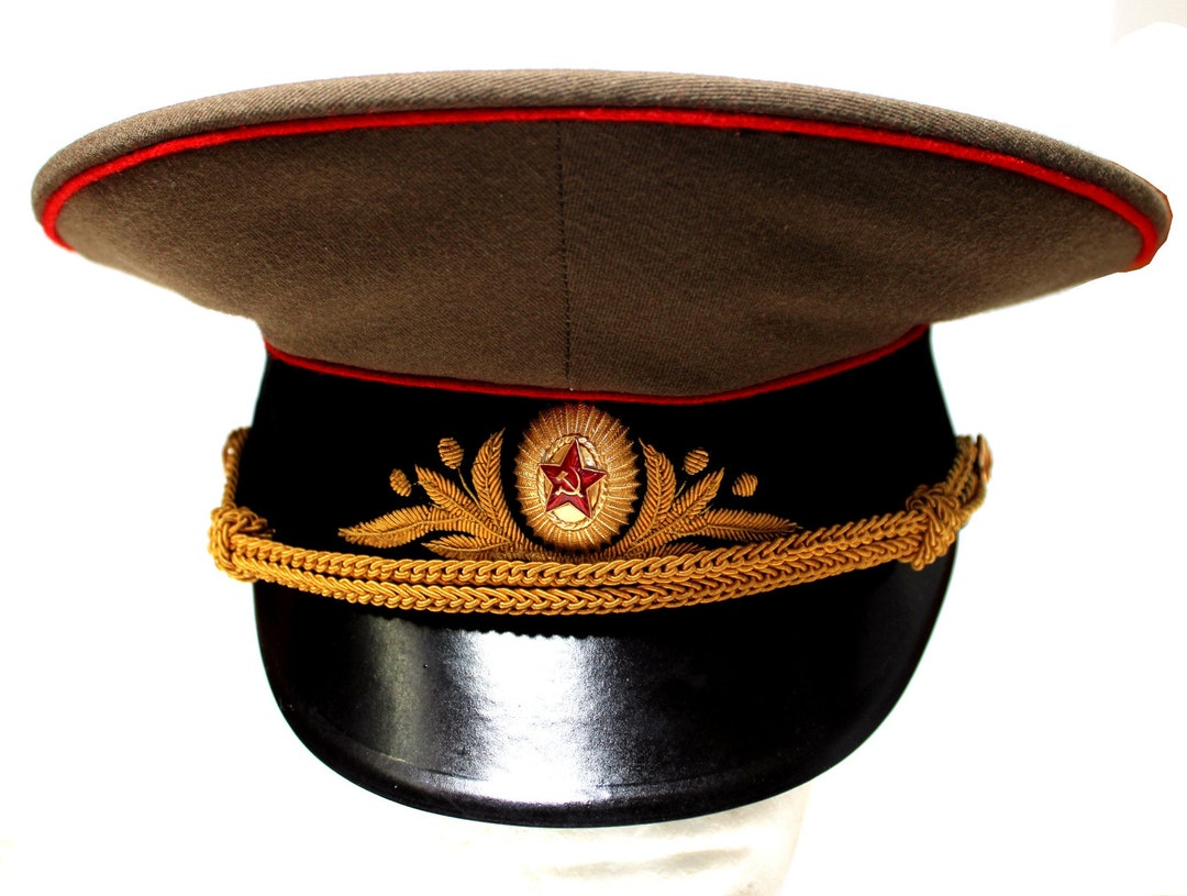 Vintage Authentic Soviet Armor or Artillery General Service Cap and ...