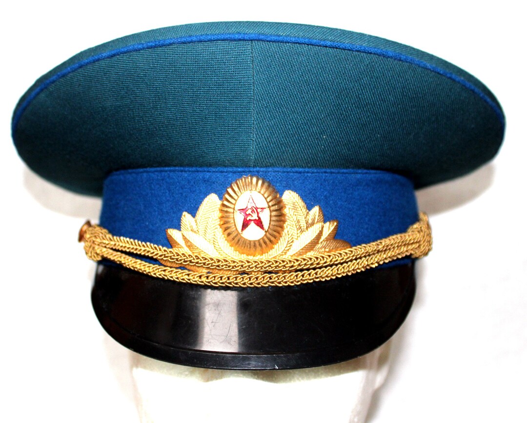 Vintage 1982 Authentic Soviet Officer Parade Cap for USSR KGB With ...