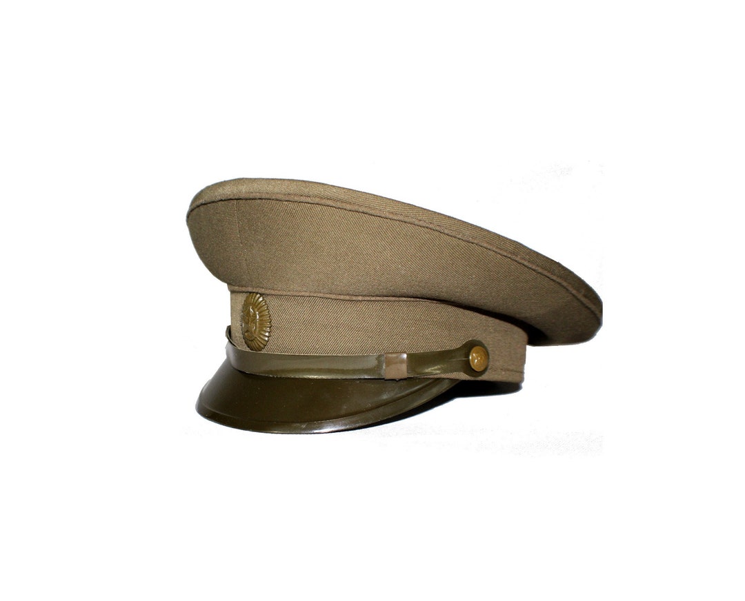 Vintage ORIGINAL Soviet USSR Military Army Officer Field Cap With ...