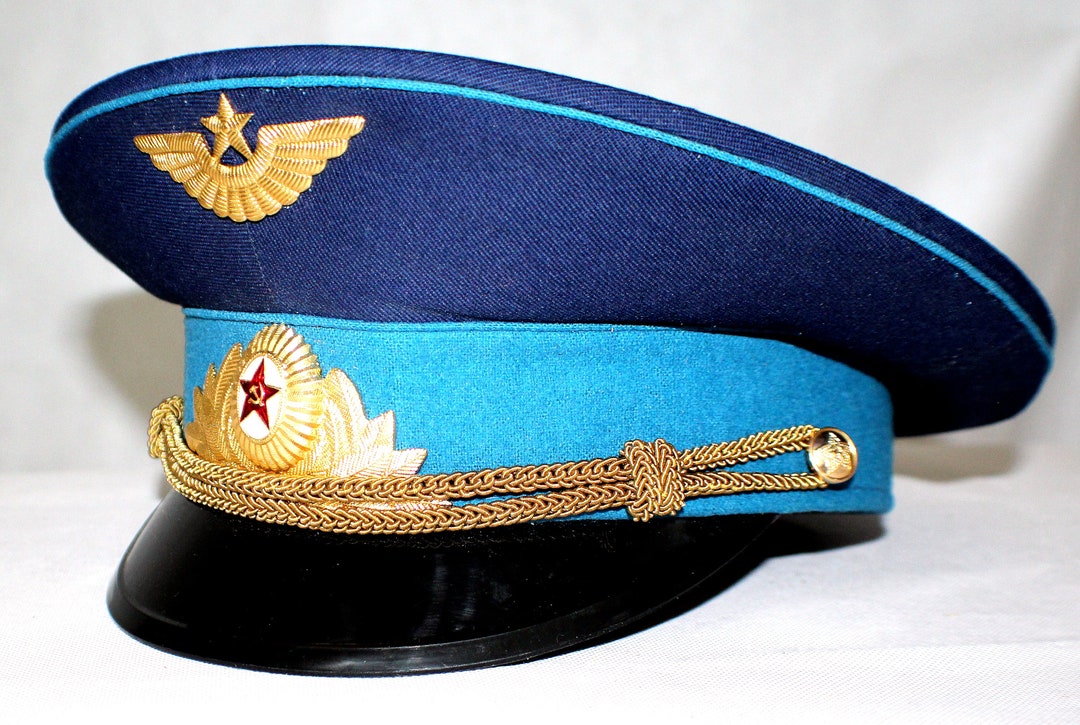 Vintage 1980th Soviet USSR Military Parade Hat Cap ORIGINAL Air Force ...