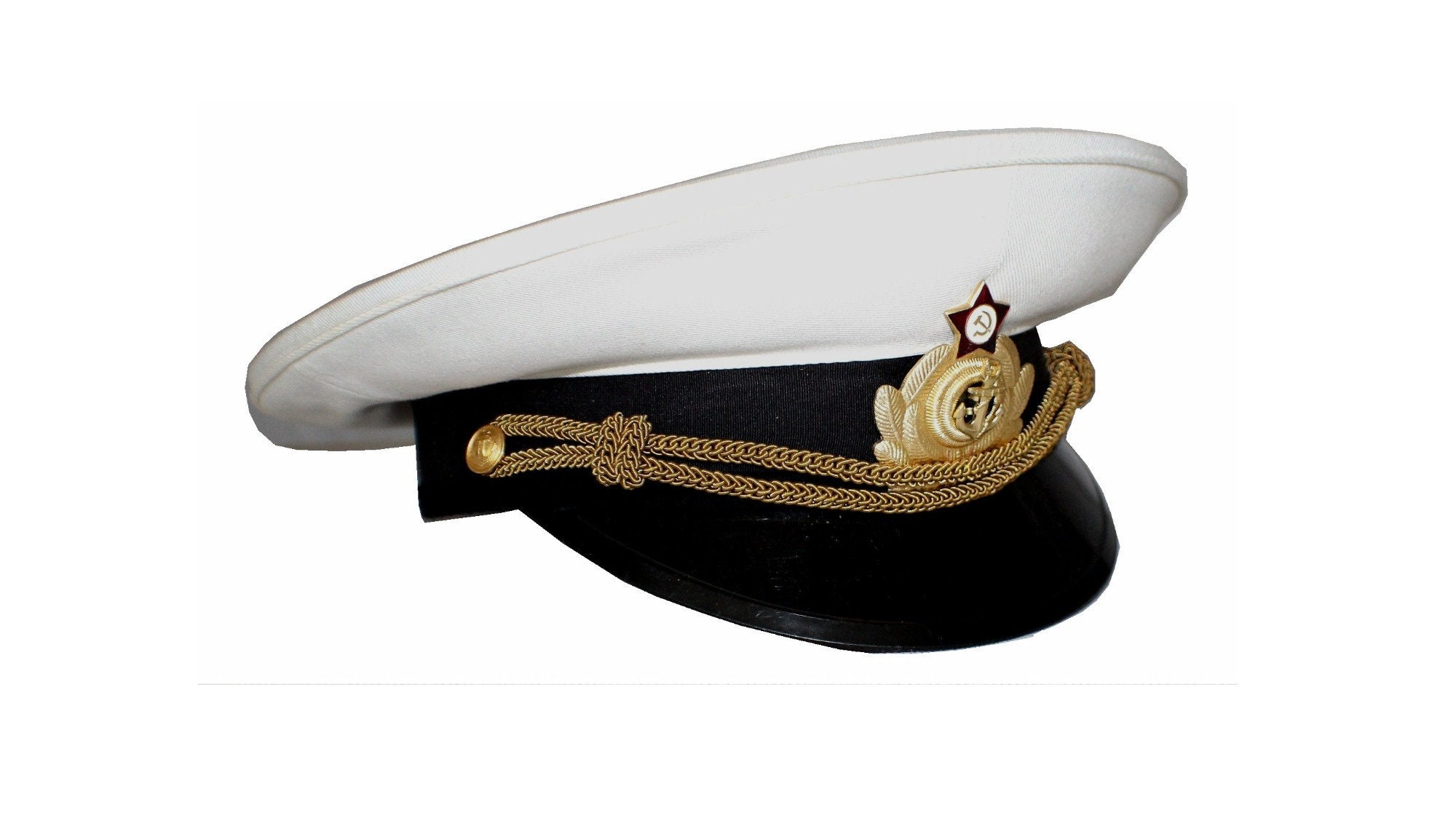 Vintage 1980s Soviet Navy Officer Visor Cap, USSR Size 57 #64 - Etsy