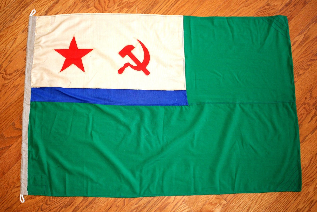 Vintage Authentic Soviet Navy Extremely Rare Border Guards KGB Flag ...