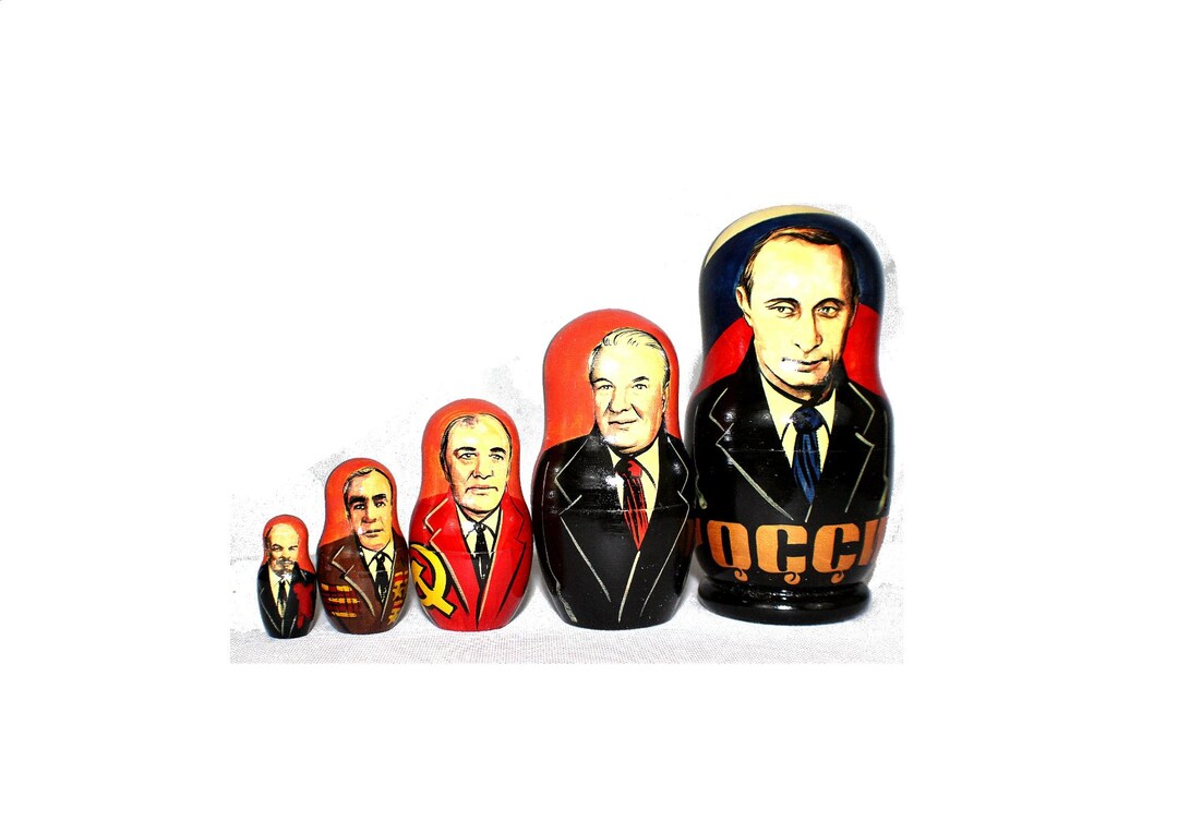 Nesting Doll Matrioshka Russian Soviet Leaders Gorbachev Yeltsin Stalin ...