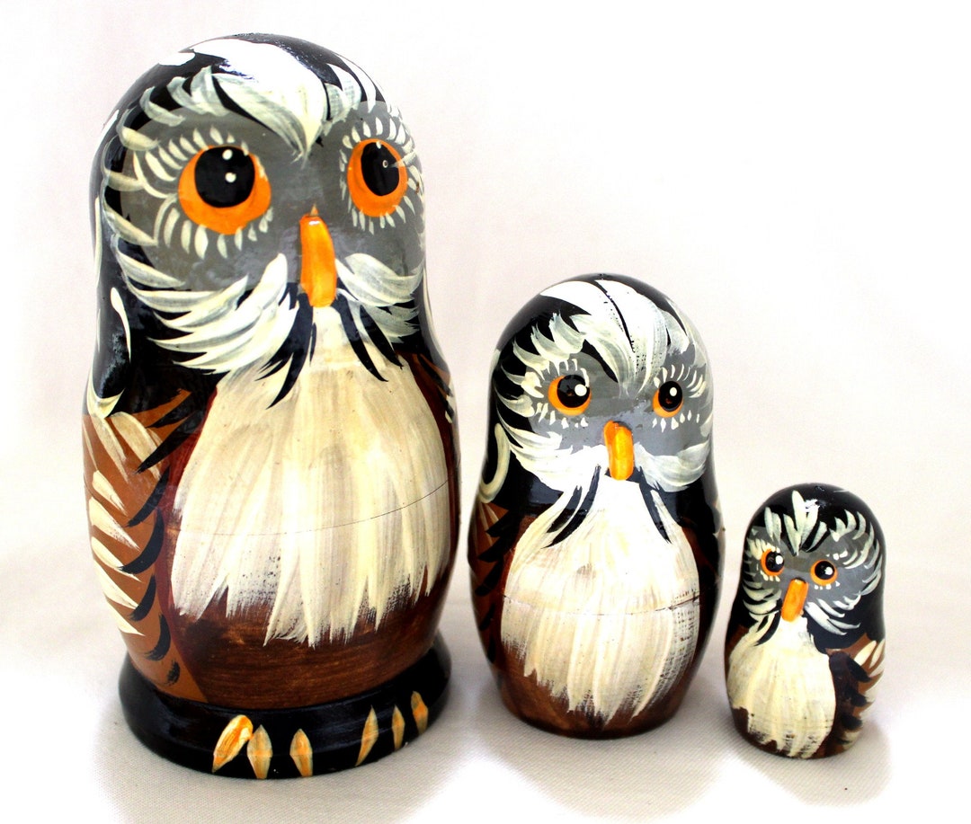 Vintage Traditional Russian Nesting Wooden Doll Matrioshka Hand Painted ...