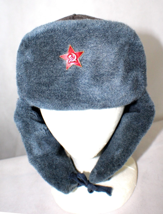 Authentic Vintage 1980th Soviet USSR Army Winter Hat … - Gem