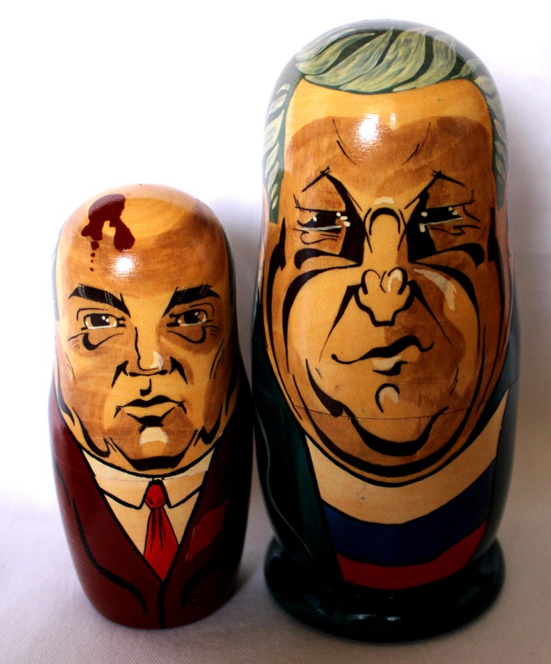 Nesting Doll Matrioshka Russian Soviet Leaders Gorbachev Yeltsin Stalin ...