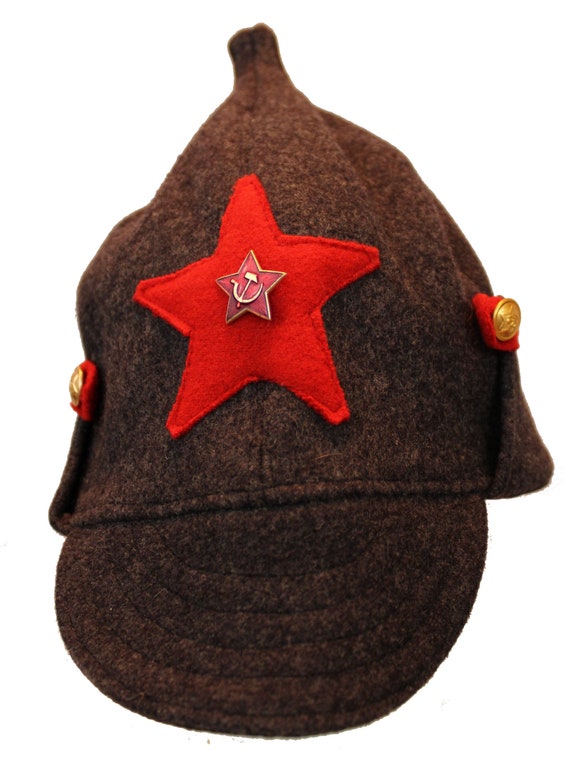 Copy of 1918 SOVIET Cavalry Red Army Civil War Hat Bu… - Gem