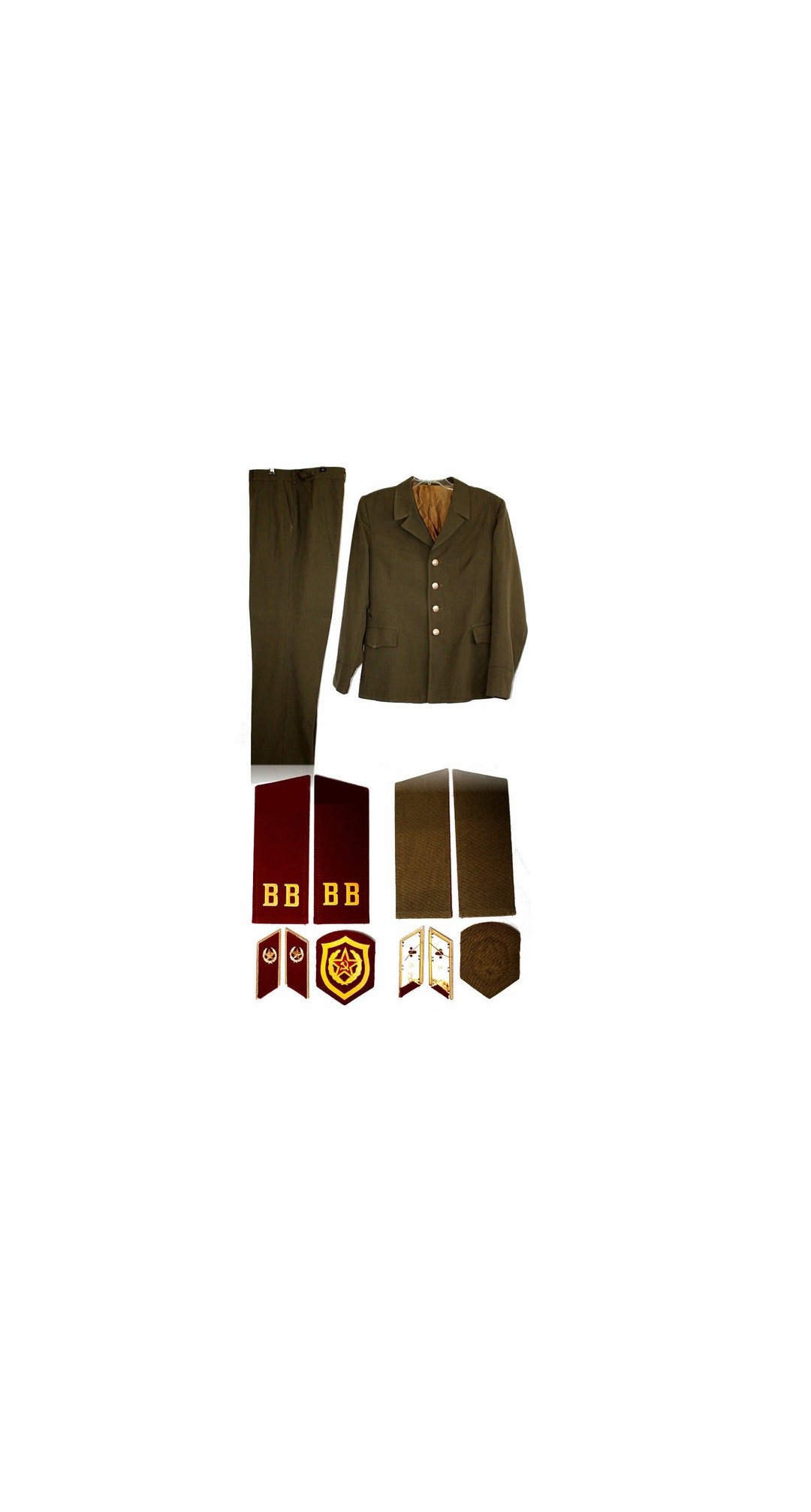 Vintage 1980s Soviet Military Police Wool Uniform With Accessories #45 ...