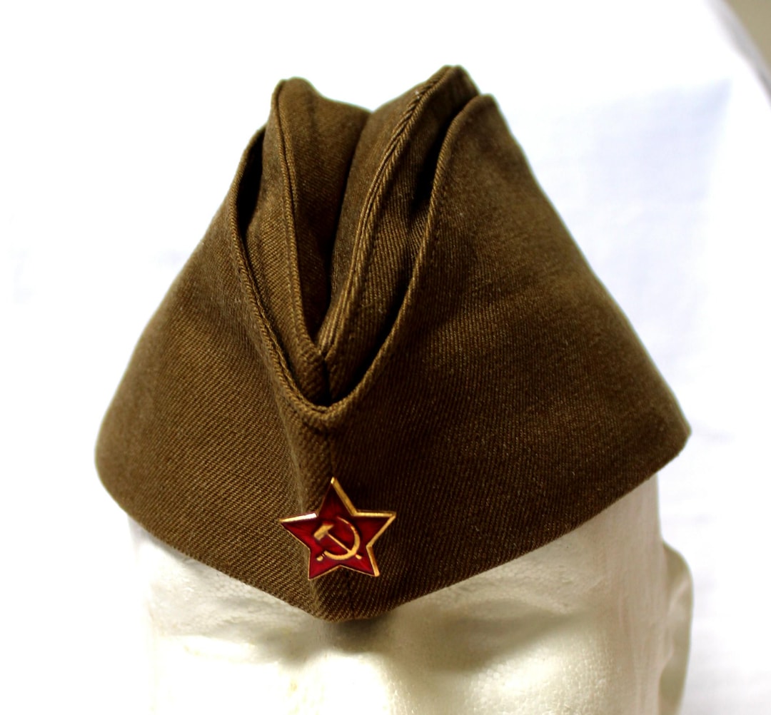 Vintage 1980s Authentic Soviet Soldier Service Hat for USSR Infantry ...