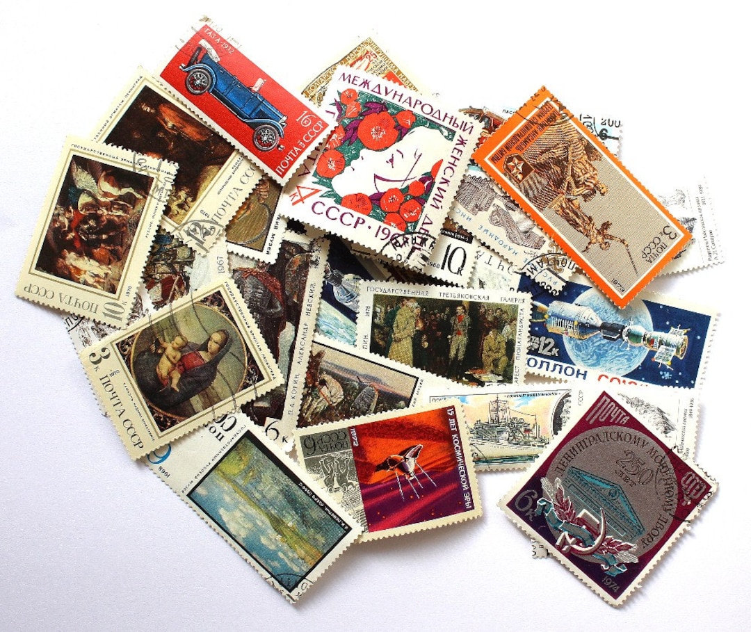 Vintage USSR Stamps Set – 1960s-1980s Russian Philately Collection - Etsy