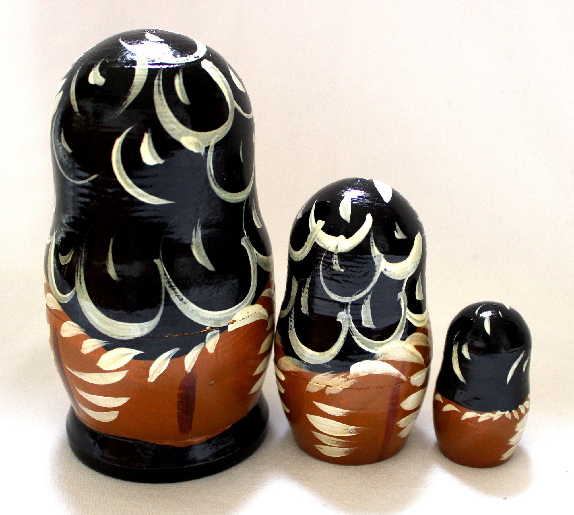 Vintage Traditional Russian Nesting Wooden Doll Matrioshka Hand Painted ...
