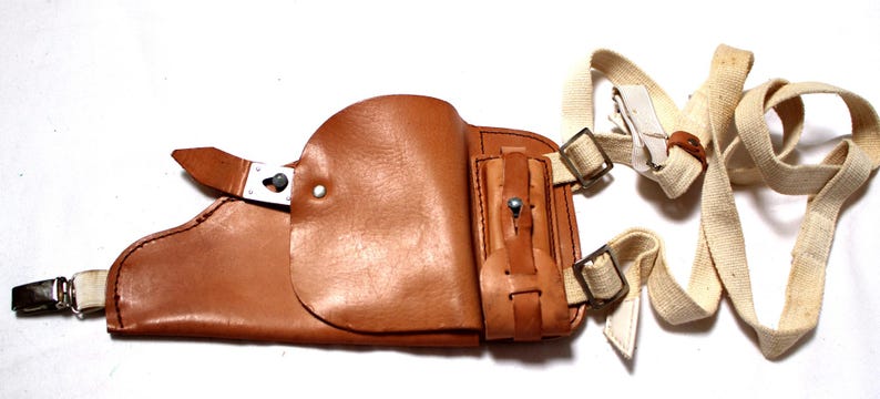 Vintage 1980s Makarov Pistol Holster: Genuine Leather Warsaw Block ...