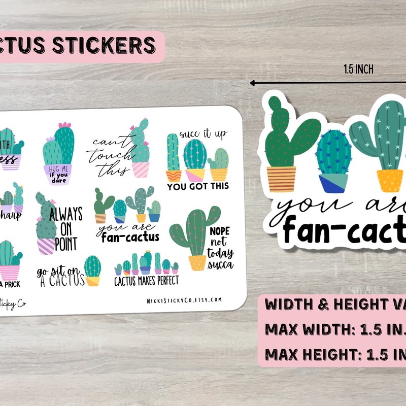 Cactus Sticker - Etsy