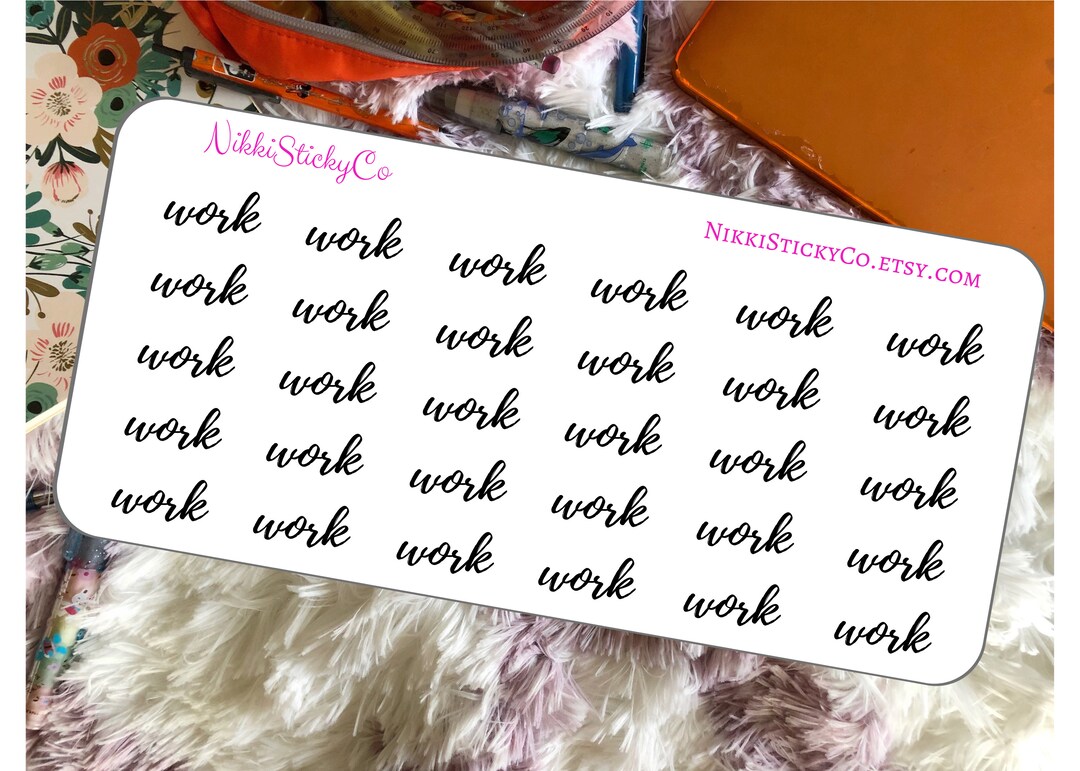 FOILED STICKERS, Work Planner Stickers for Planner, Calendar, Journal ...