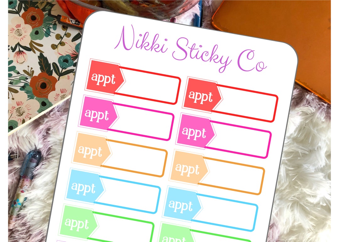Doctor Appointment Stickers - Appointment Reminder for Planner ...