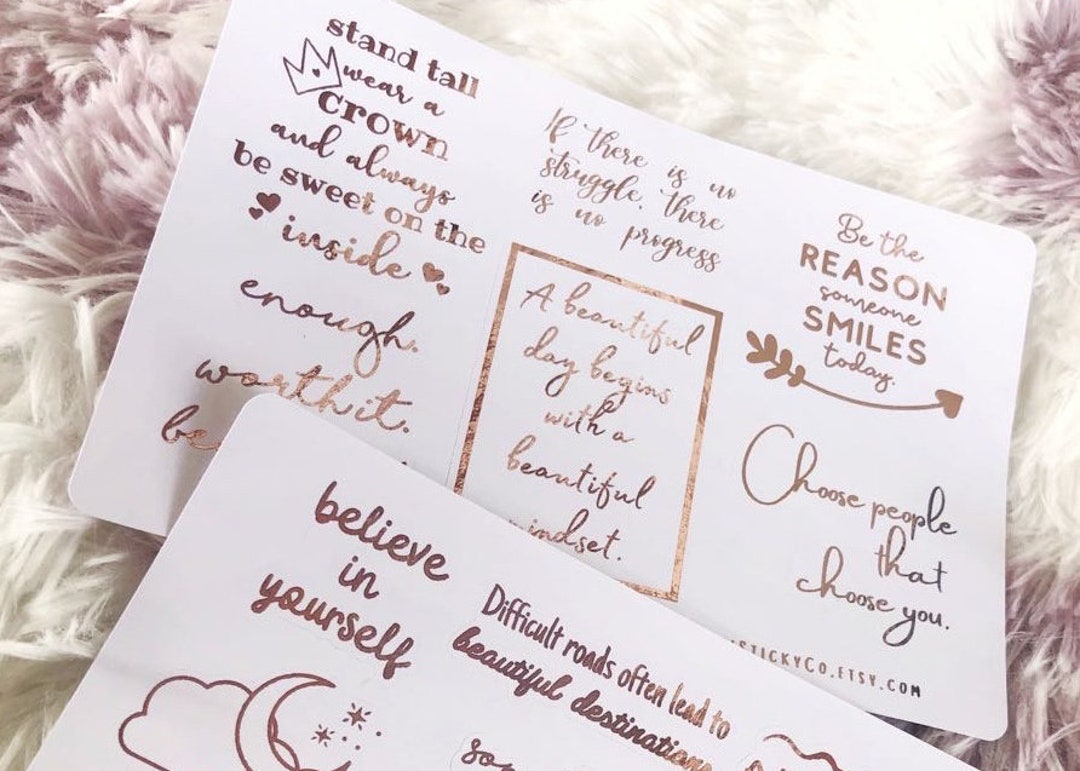 Motivational and Inspirational Quotes - Foiled Stickers - Positive ...