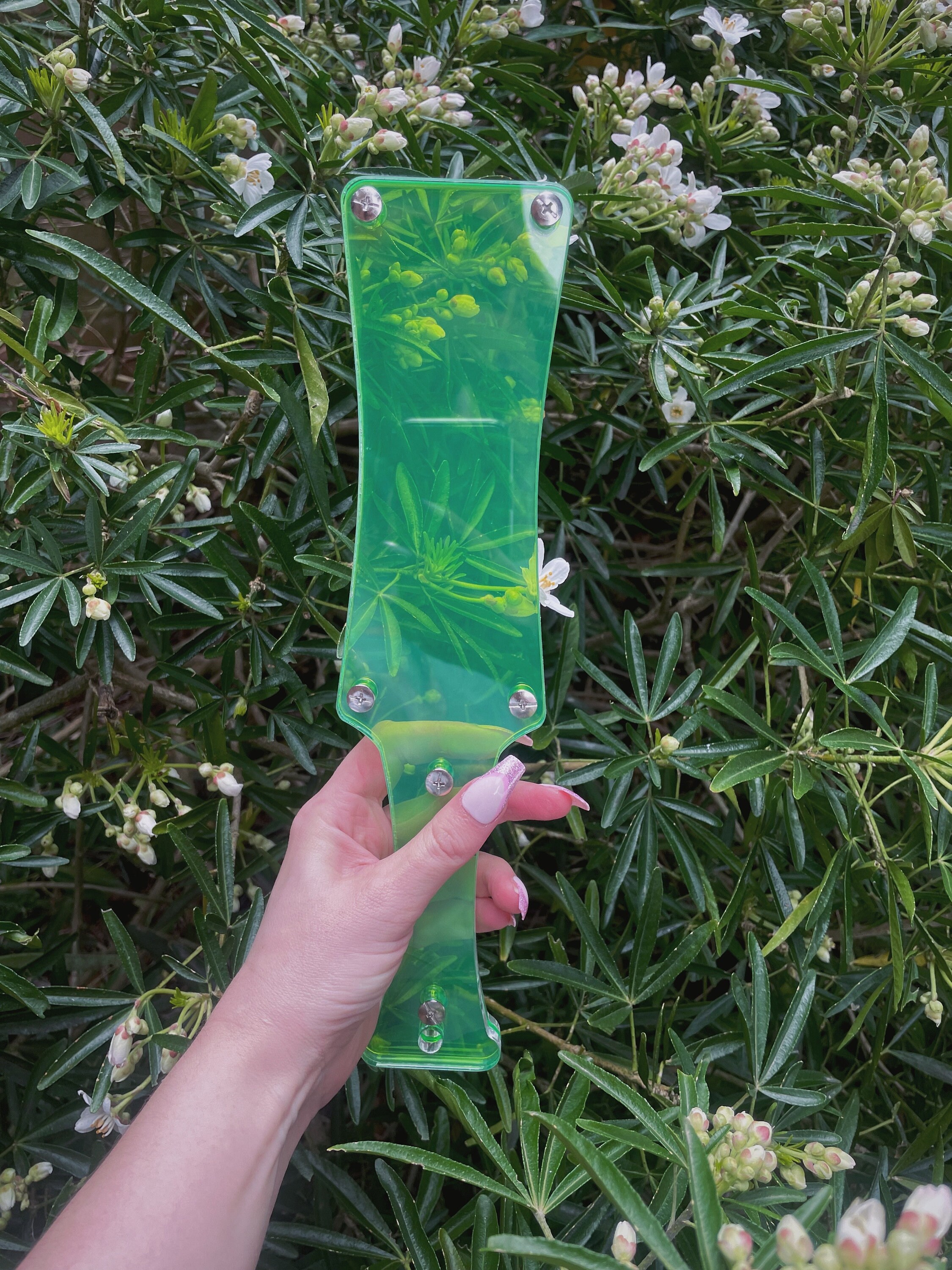 Clear Acrylic UV Reactive BDSM Spanking Paddle Kinky Kawaii Queer ...