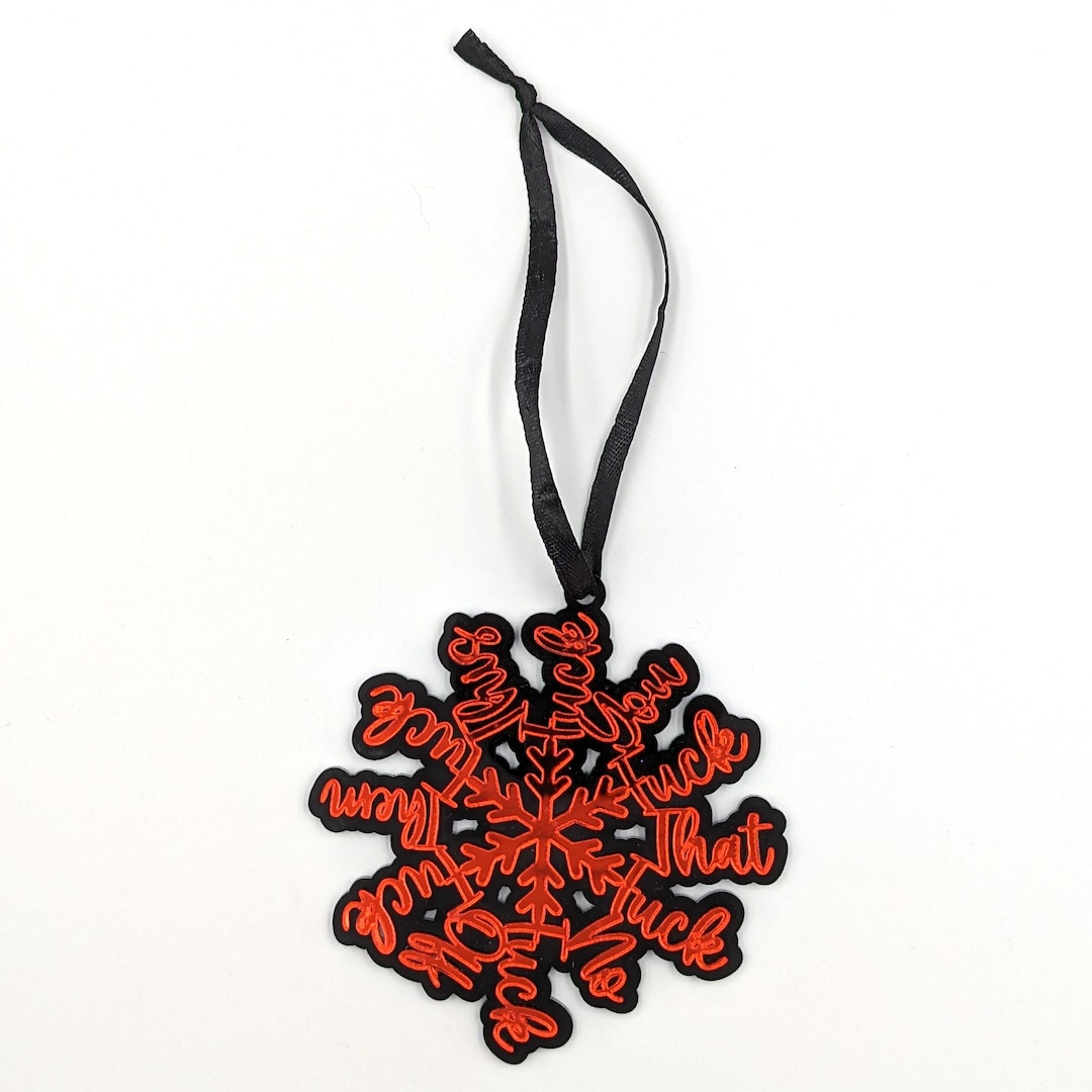 FK Flake Christmas Decoration Rude Tree Ornament Offensive - Etsy