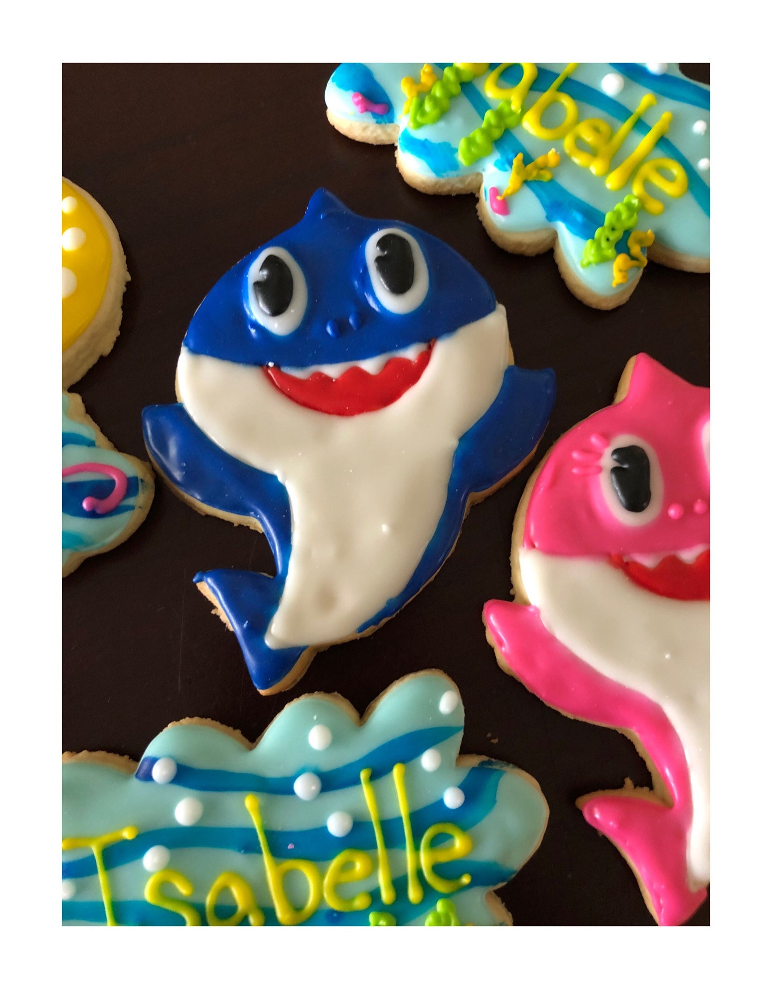 Baby shark sugar cookies | Etsy