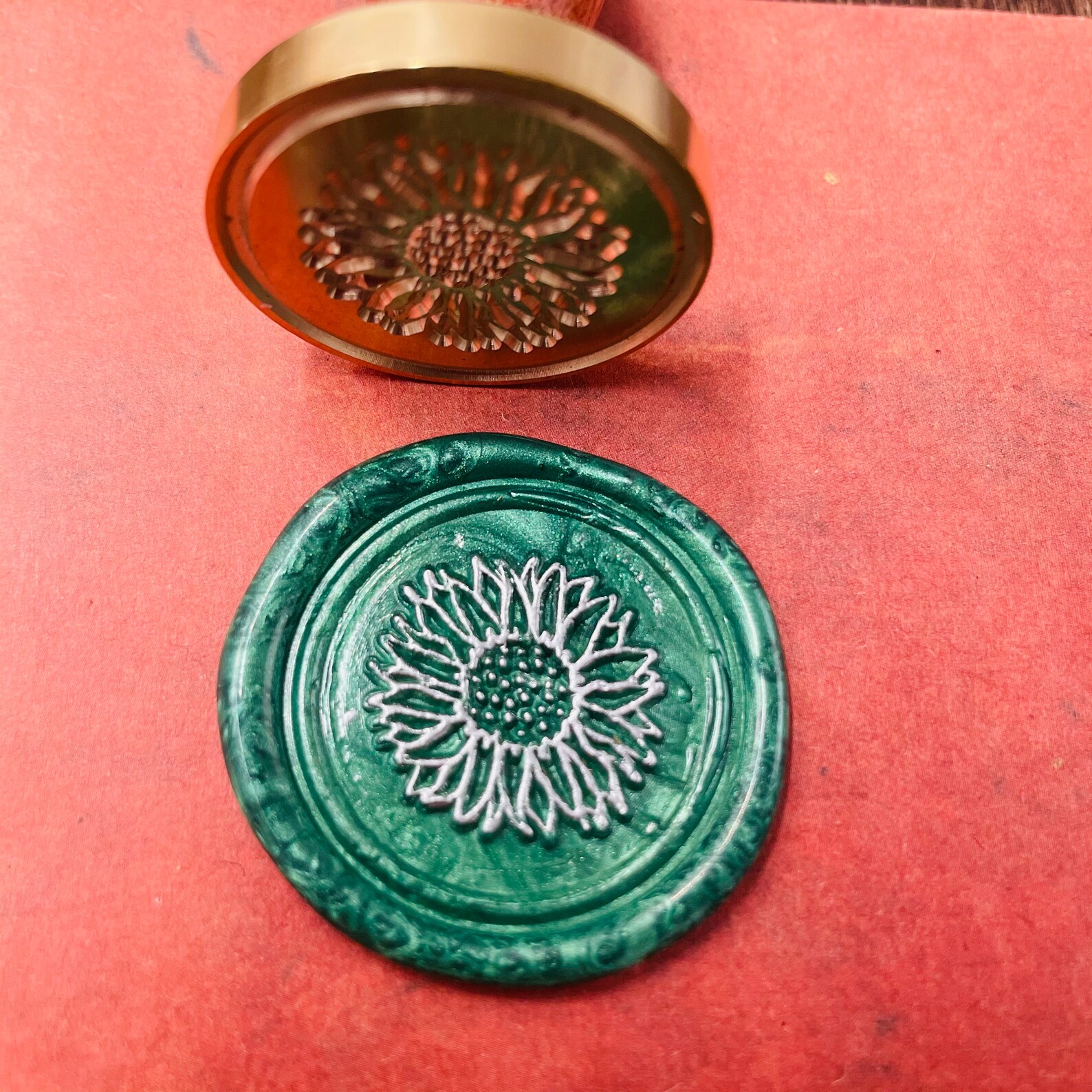 Sello de cera de girasol sello de cera sello retro con | Etsy