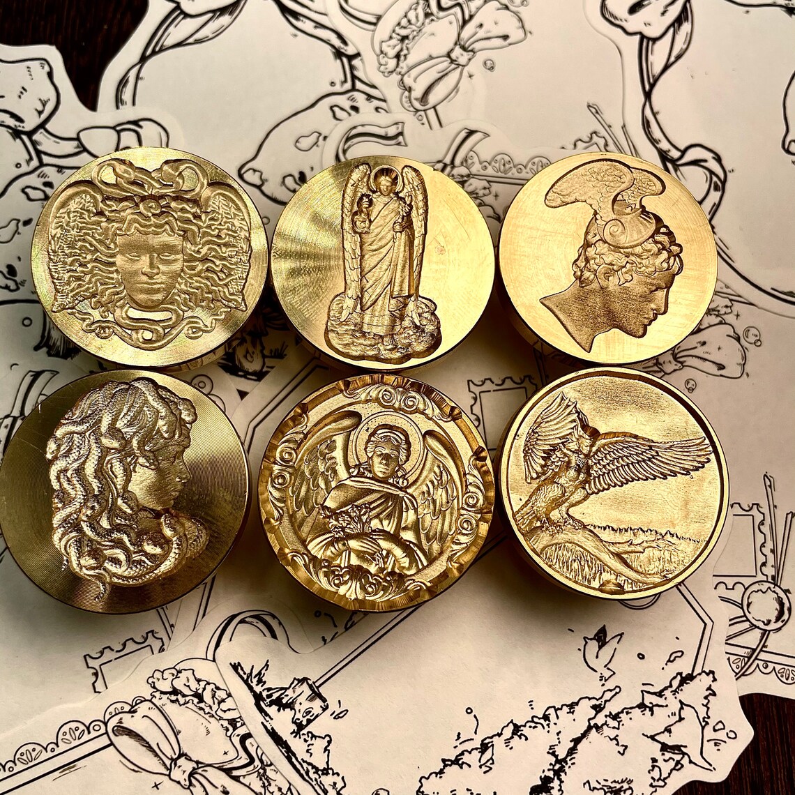 3D Mythological Ancient Egypt Mythology Wax Stamp Embossed - Etsy