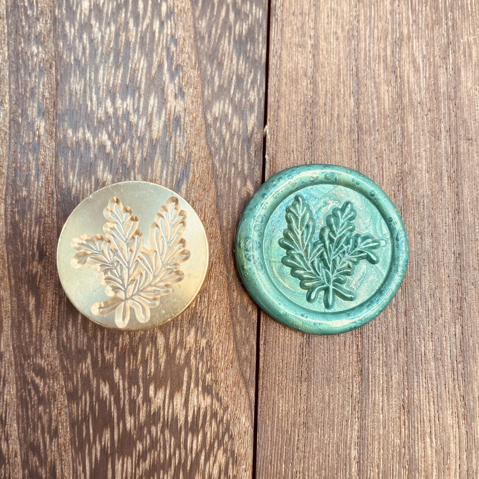 Green Plants Wax Stamp Set Wax Seal Stamp Retro Stamps With - Etsy