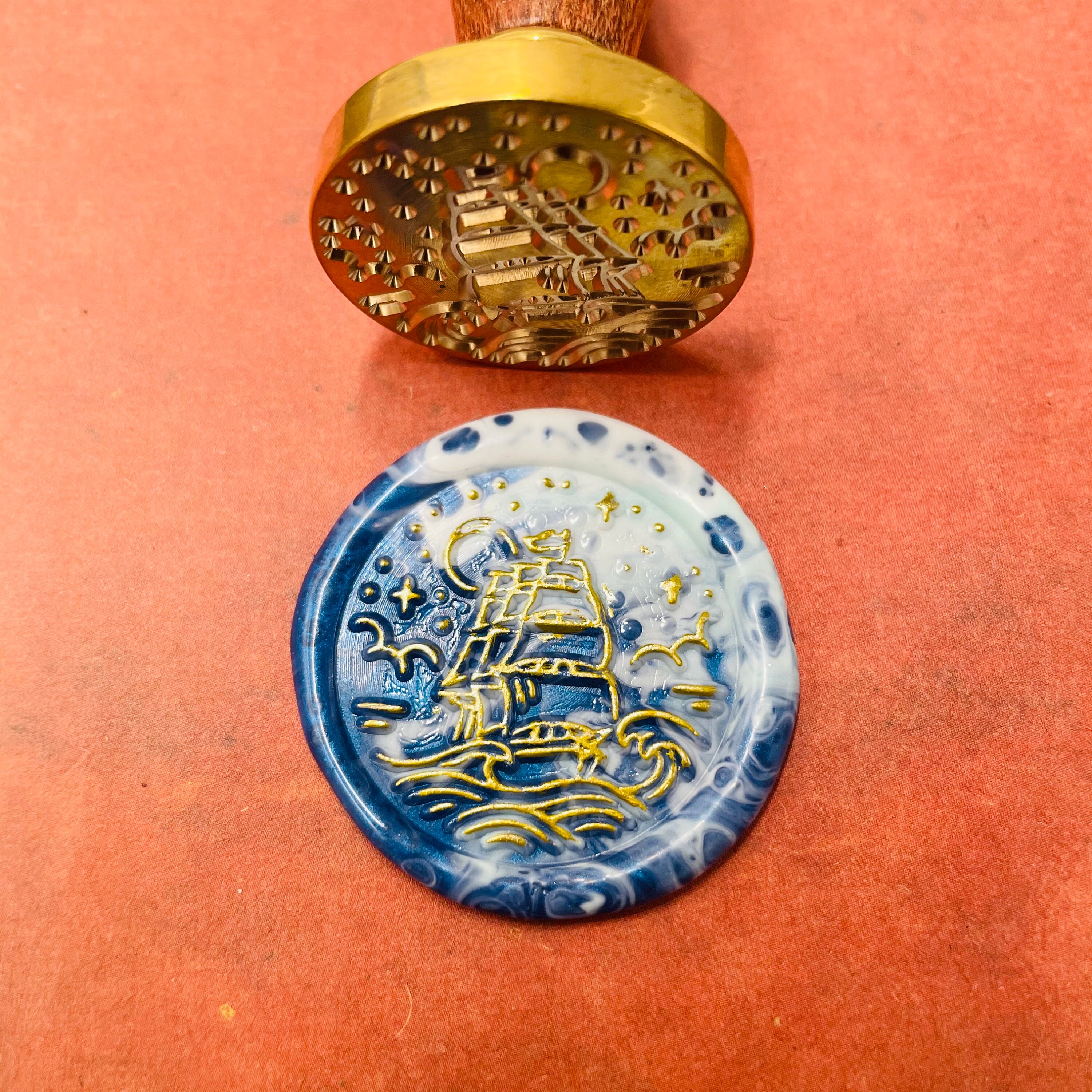 Sailing Boat Wax Stamp, Wax Seal Stamp , Retro Stamps With Handle, Wax ...
