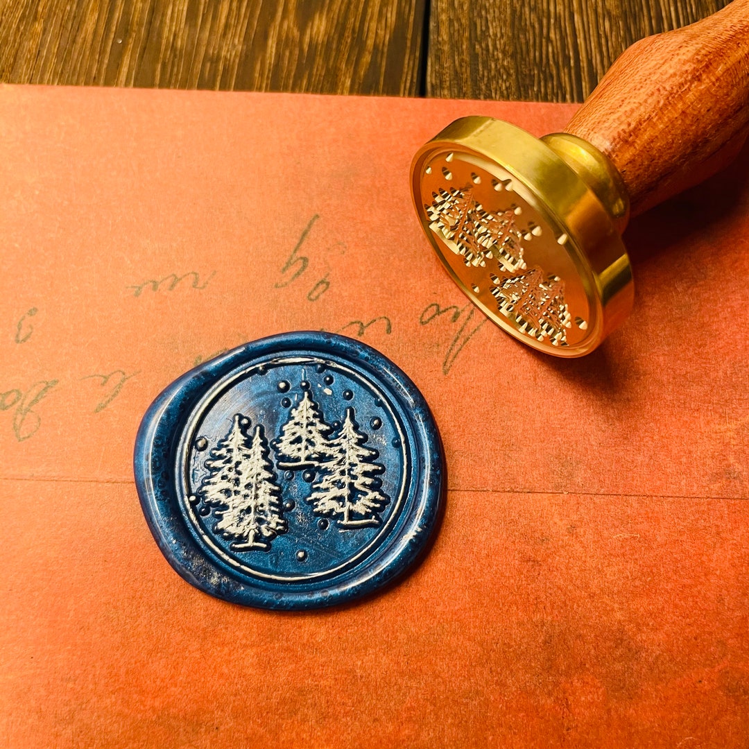 Winter Trees Wax Stamp, Wax Seal Stamp, Retro Stamps With Handle, Wax ...