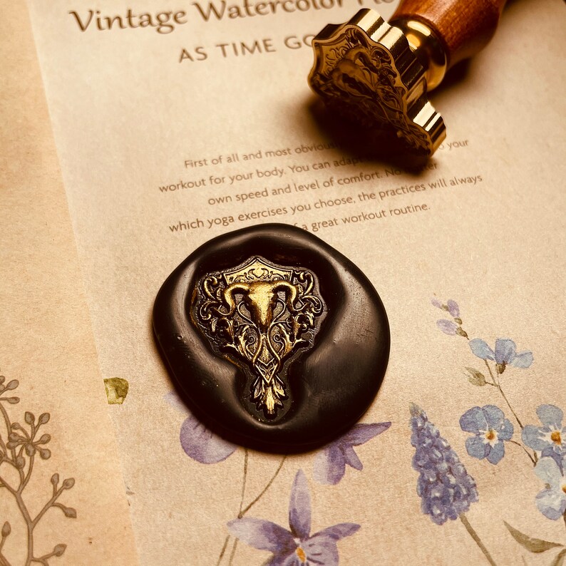 Demon Wax Seal Stamp 3D Embossed Wax Stamp Dark Magic Wax - Etsy