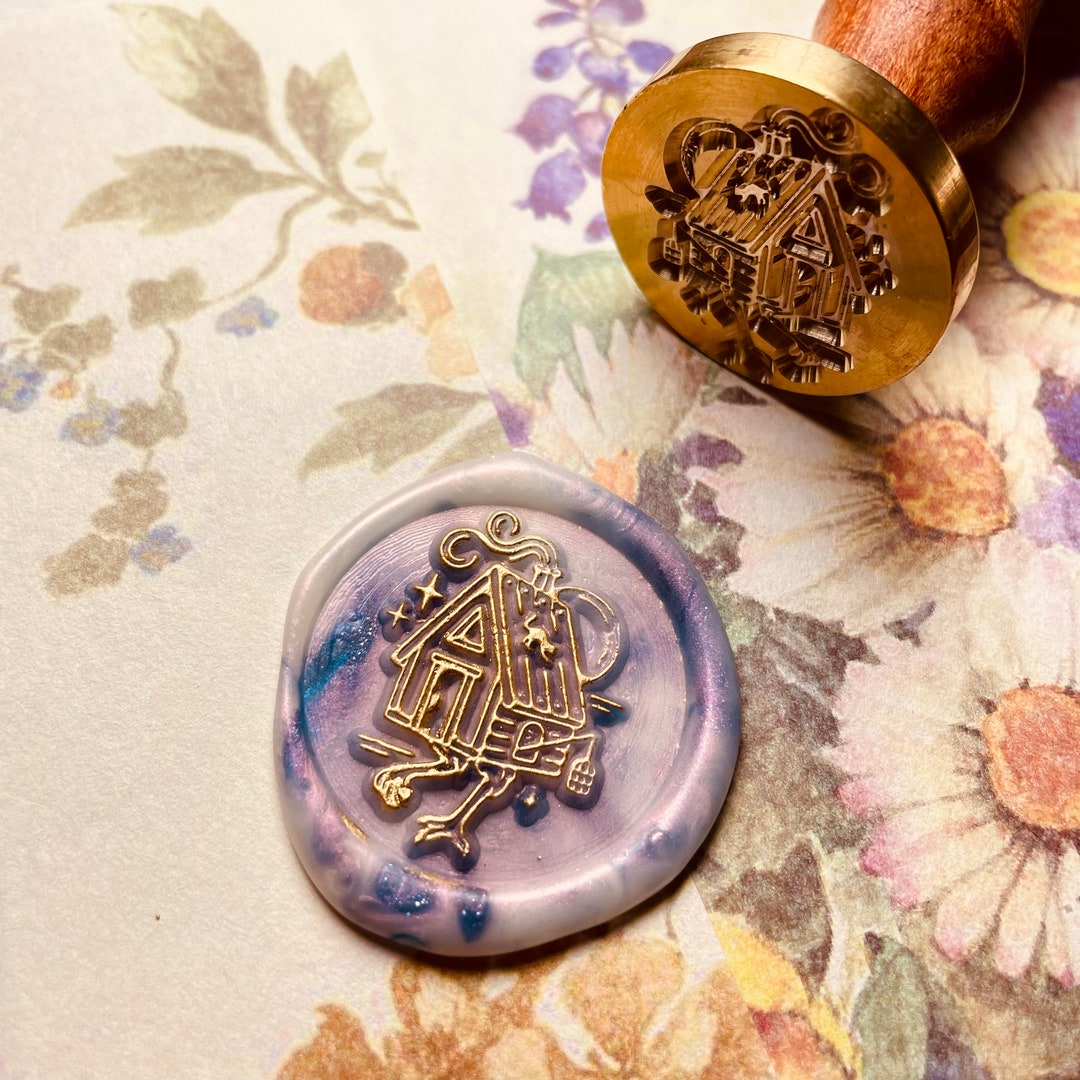 Magic Cabin Stamp Head With Wood Handle, Stamp Sealing, Wax Seal Stamp ...