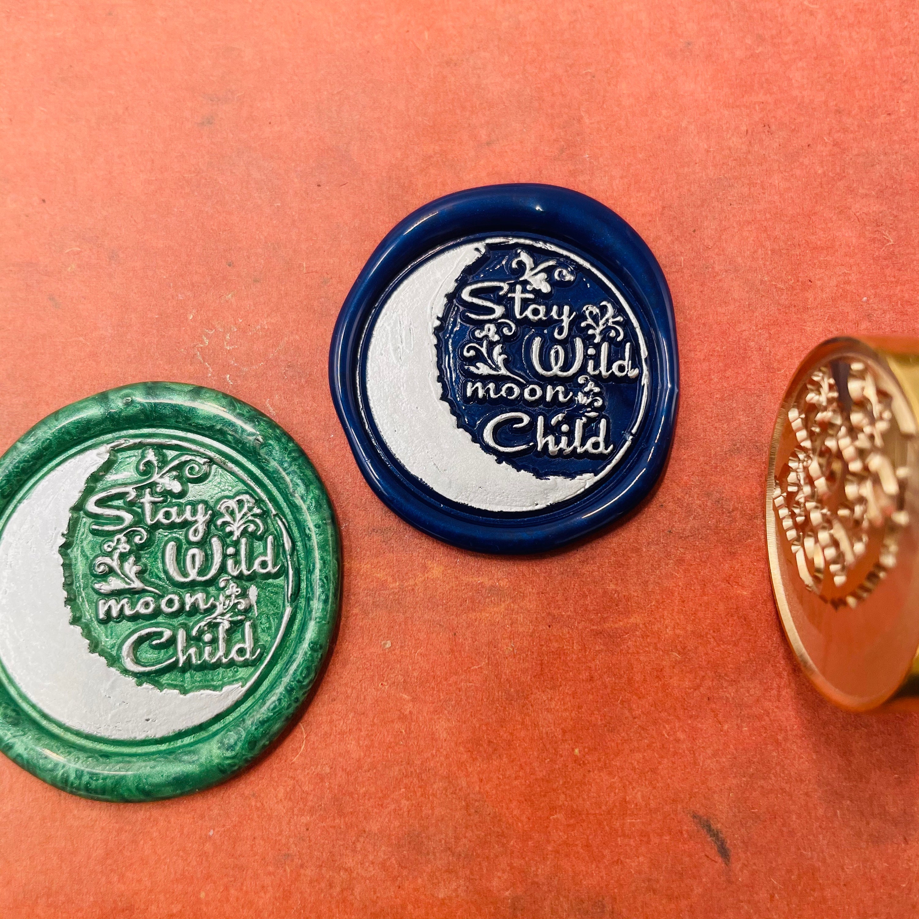 Stay Wild Moon Child Wax Stamp Wax Seal Stamp Retro Stamps - Etsy