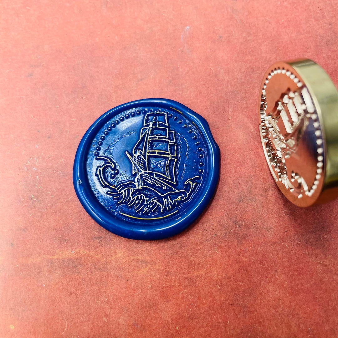 Sail Boat Wax Stamp, Boat Wax Seal Stamp , Retro Stamps With Handle ...