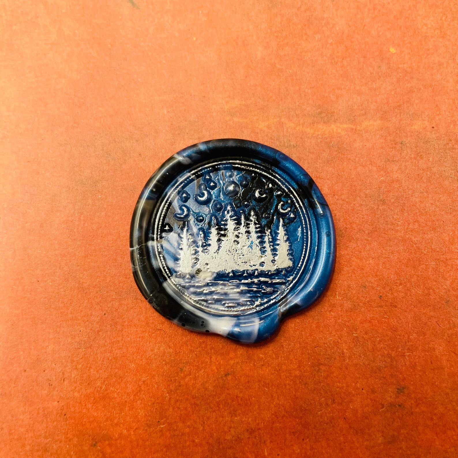 Winter Forest Wax Stamp Wax Seal Stamp Retro Stamps With | Etsy