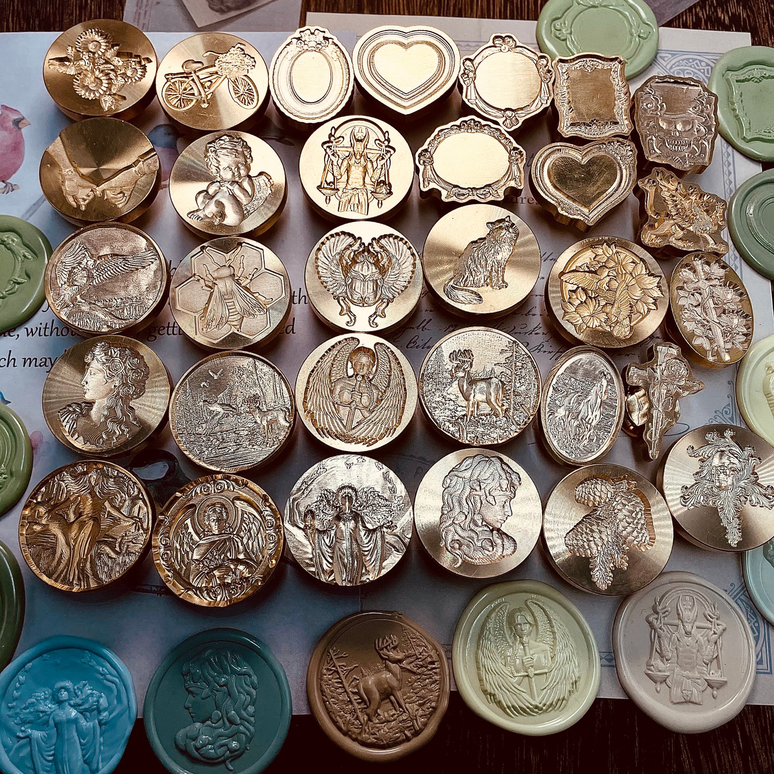 3D Embossed Wax Stamp, Wax Seal Stamp Kits , Retro Stamps With Handle ...